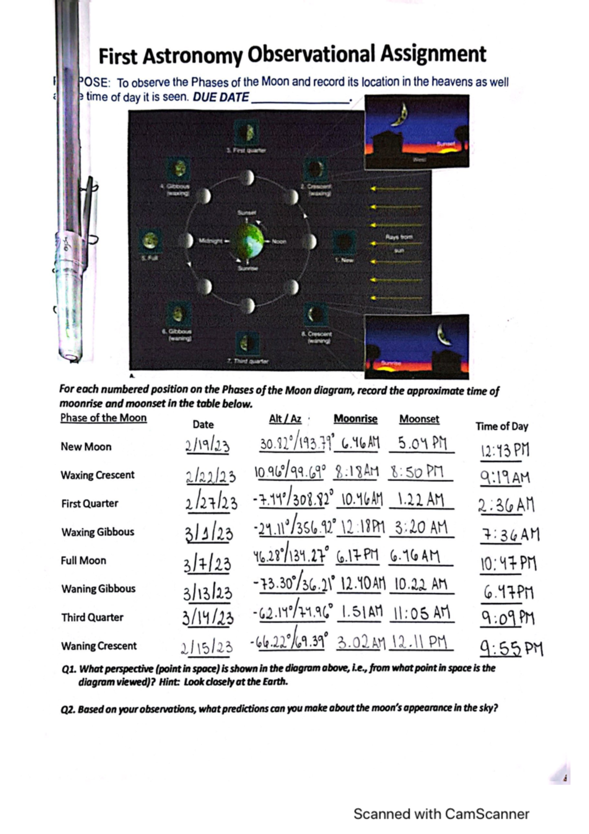 PHSC 131 - Moon Phases - PHSC 131 - Studocu