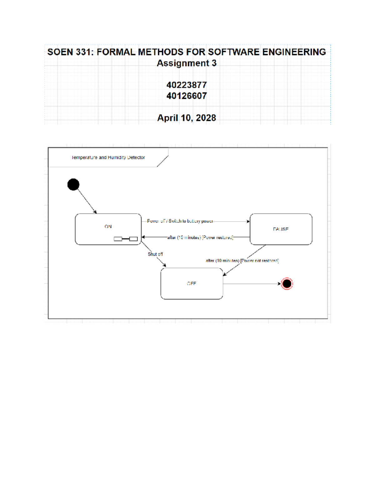 Bhumika palti - This is the 3rd assignment of SOEN 331. This is the assignment on state machines ...