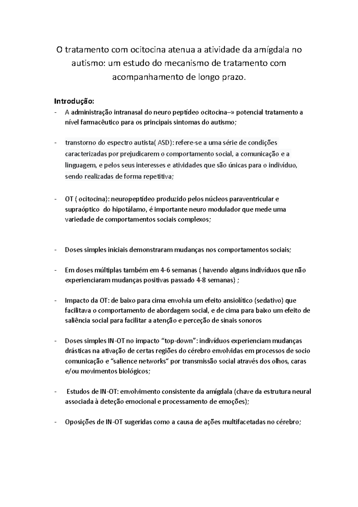 Artigo PG - O tratamento com ocitocina atenua a atividade da amígdala ...