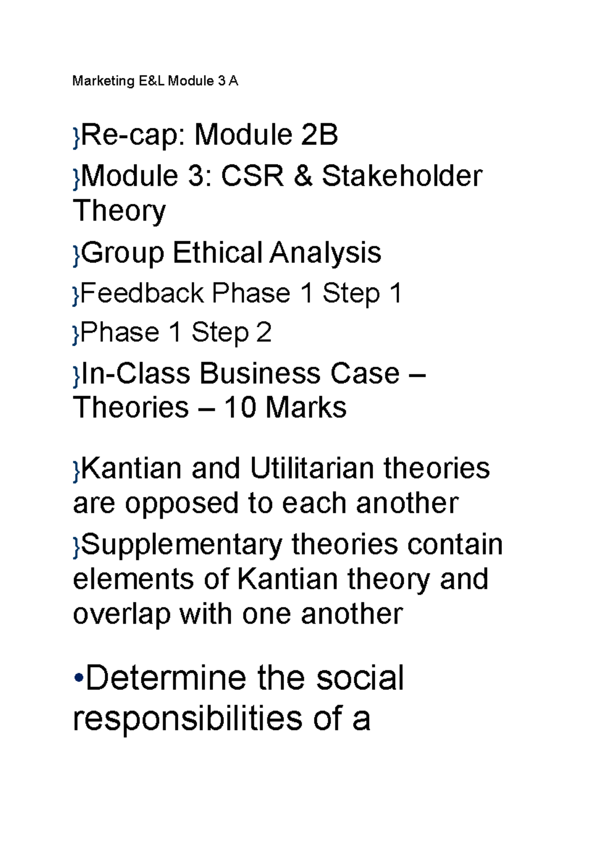 Module 3A - Business Law - Marketing E&L Module 3 A }Re-cap: Module 2B ...