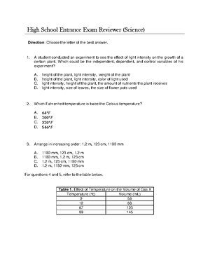Science 7 Pretest - SCIENCE 7 PRE-TEST Name: Score: Grade & Section ...