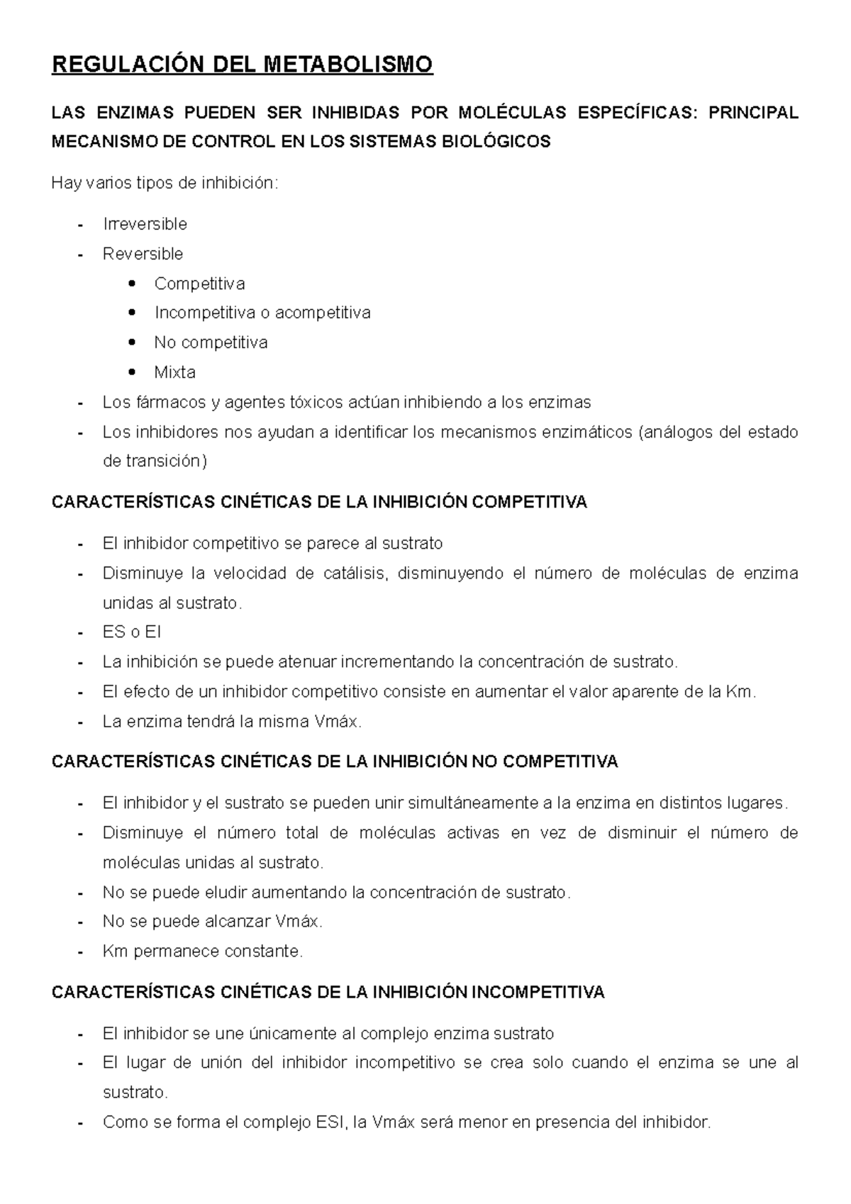 Regulacion DEL Metabolismo - REGULACIÓN DEL METABOLISMO LAS ENZIMAS ...