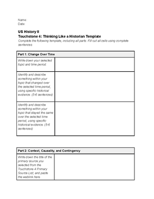 Sophia US History II Milestone 4 - 1 22/24 that's 92% RETAKE 22 questions were answered - Studocu