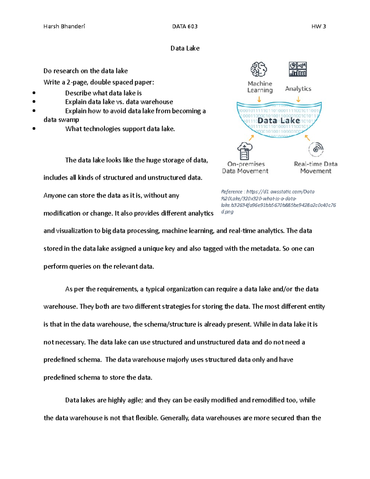 Data Lake - Data Lake Assignment - Harsh Bhanderi DATA 603 HW 3 Data ...