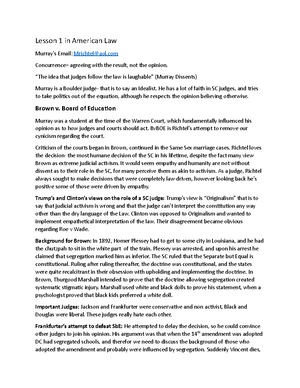 Reading for lesson 1 in American Law - All persons born or naturalized ...