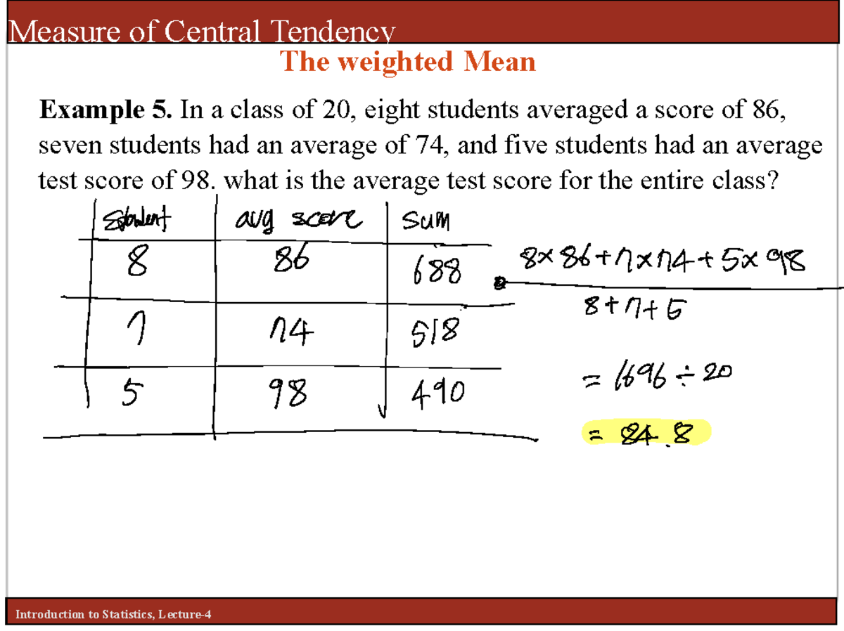 Statistics( Lecture-4) - Probability and Statistics - Measure of ...