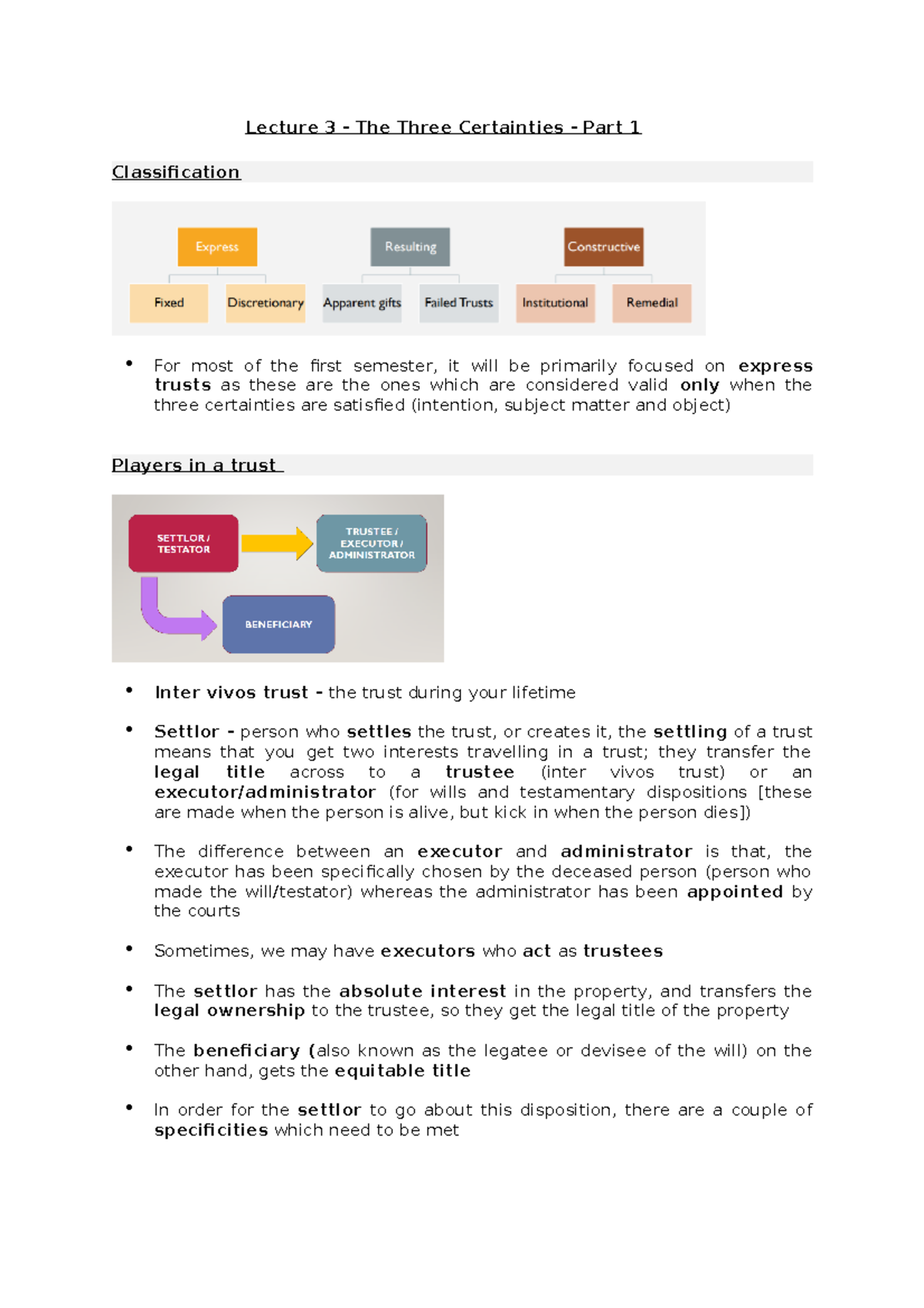Lecture 3 - The Three Certainties (Part 1) - Lecture 3 - The Three Certainties - Part 1 - Studocu