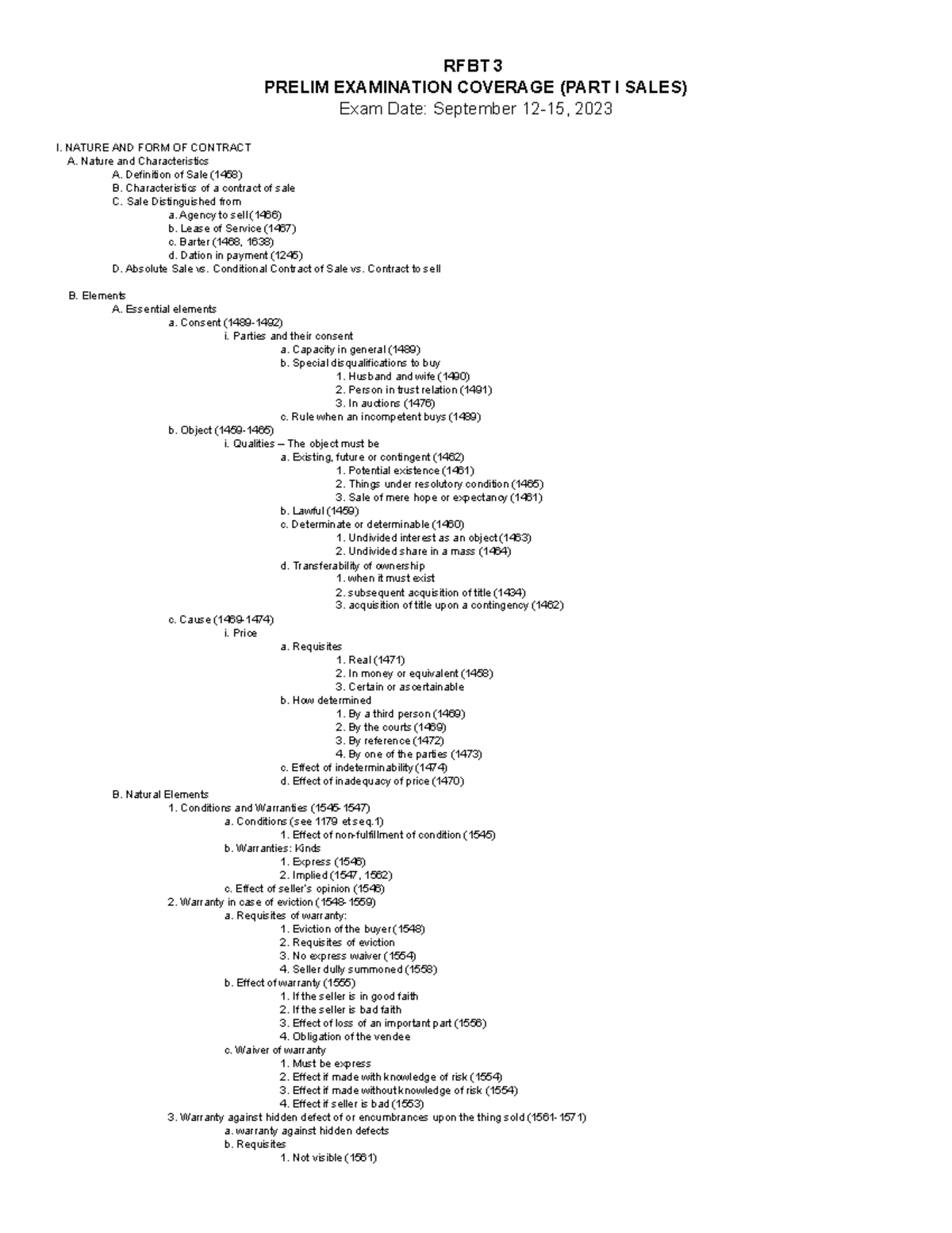 1462-1468 - Summaries on rfbt 3 and ent a subjects. - RFBT 3 PRELIM ...