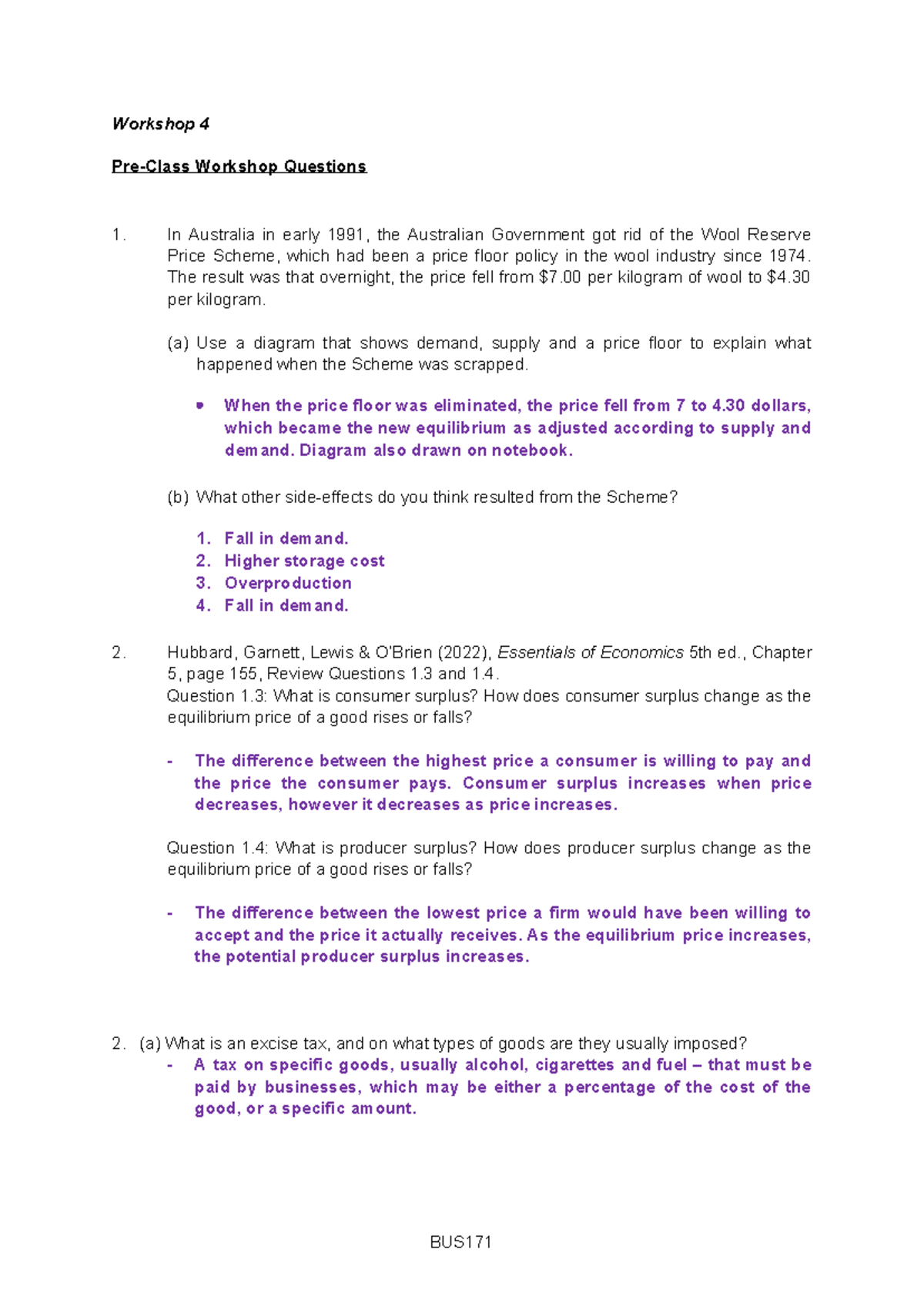 BUS171 WS 4 - pre-WS questions (1) - Workshop 4 Pre-Class Workshop ...