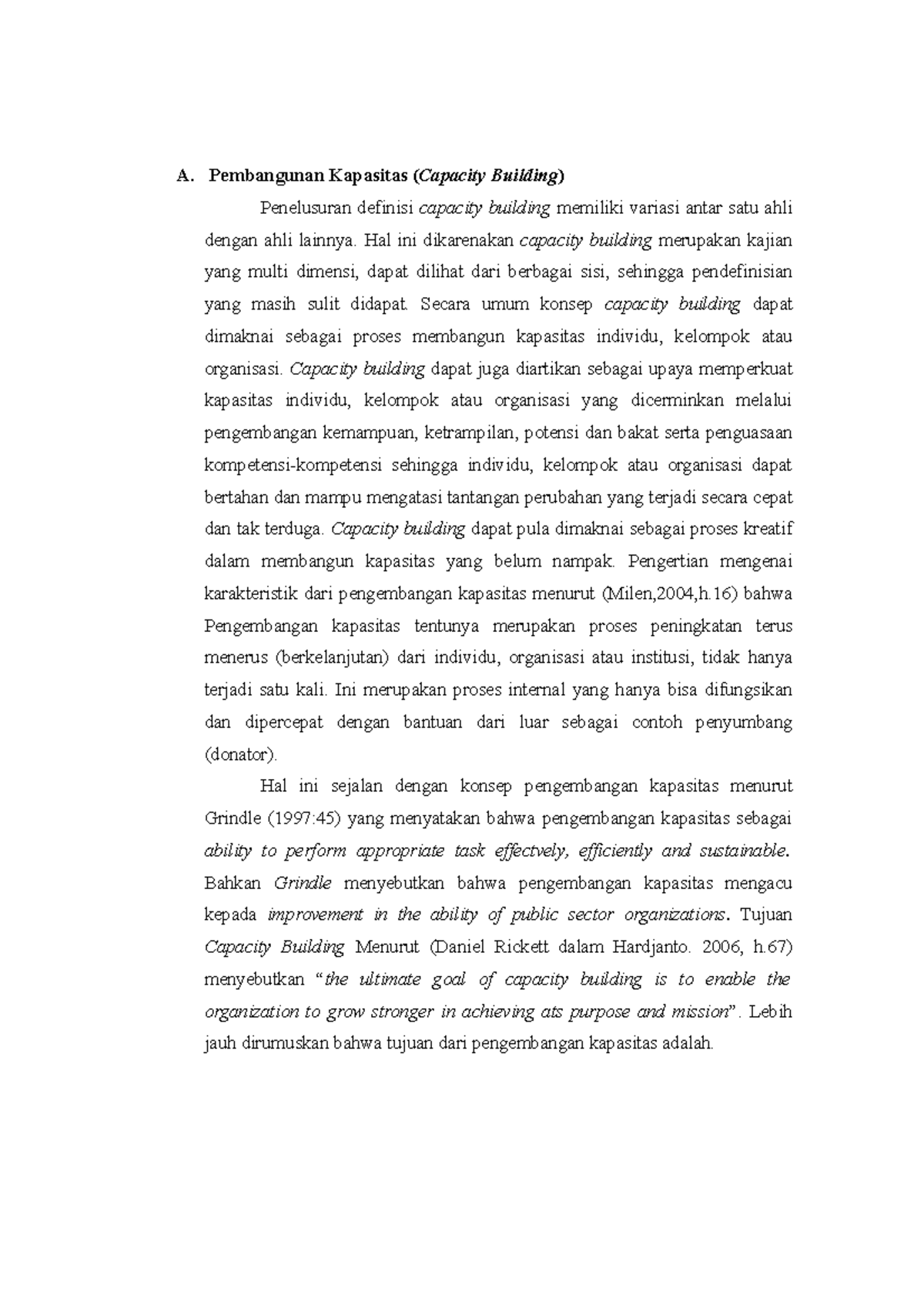 Pembangunan Kapasitas - A. Pembangunan Kapasitas (Capacity Building ...