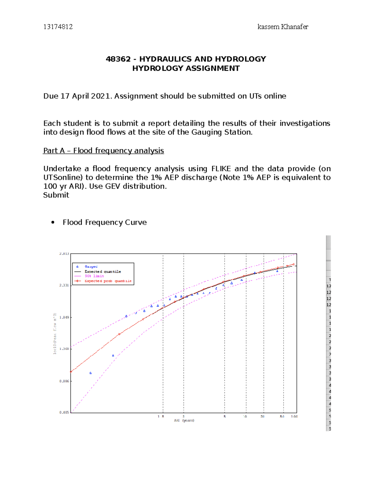Assignment Hydrology 2021-2 - 48362 - HYDRAULICS AND HYDROLOGY ...