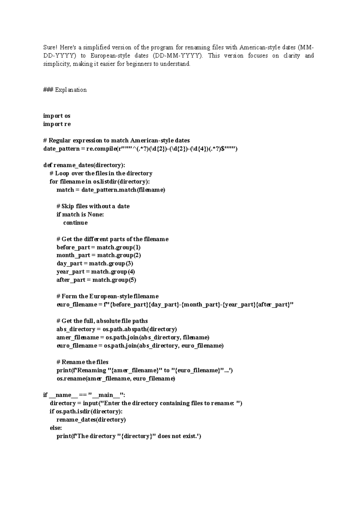 American date style to european date style - Sure! Here's a simplified ...