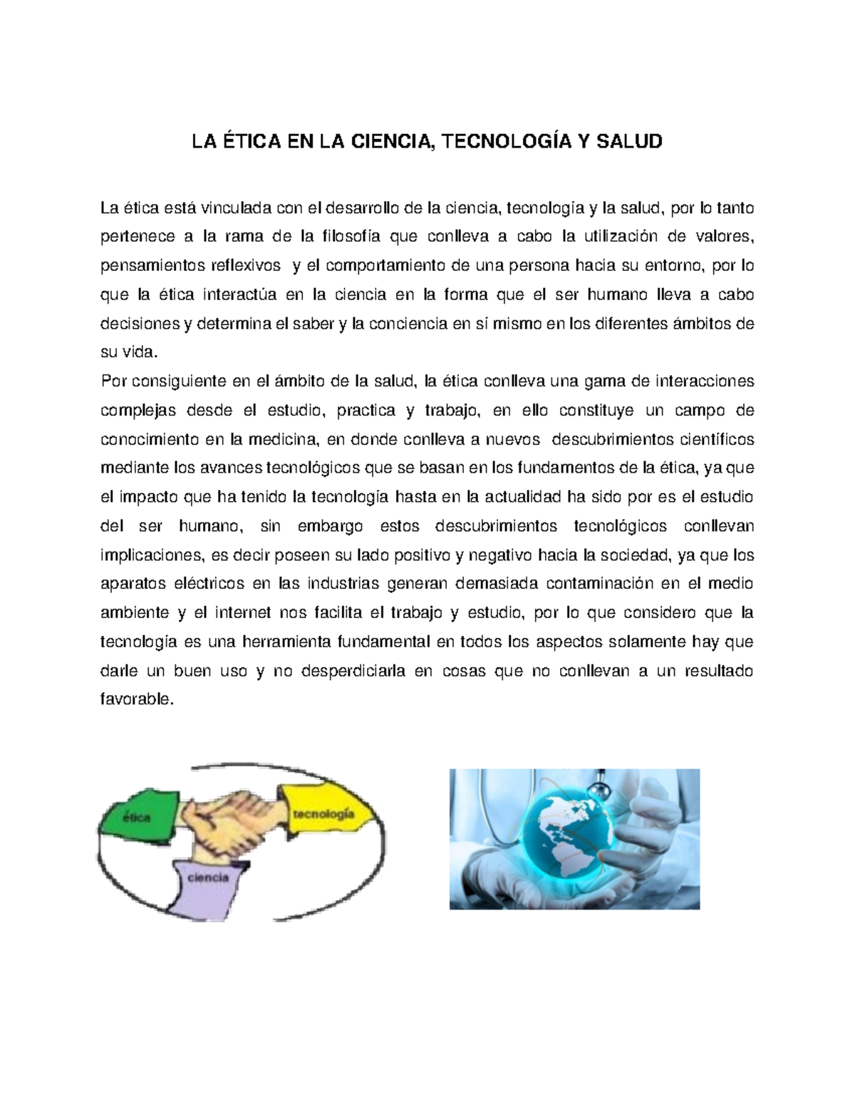 La Ética en la ciencia, tecnología y salud - ppp LA ÉTICA EN LA CIENCIA ...