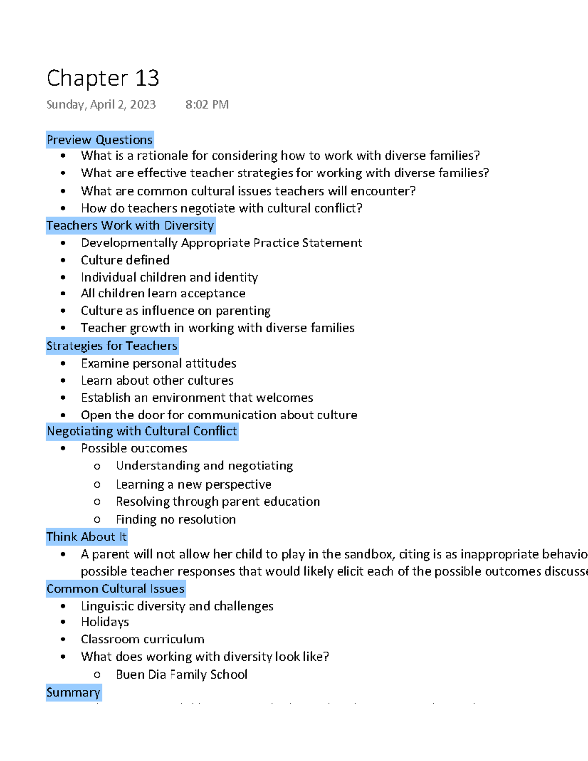 Chapter 13-3 - Professor Brittany Sammons - Preview Questions What is a rationale for ...