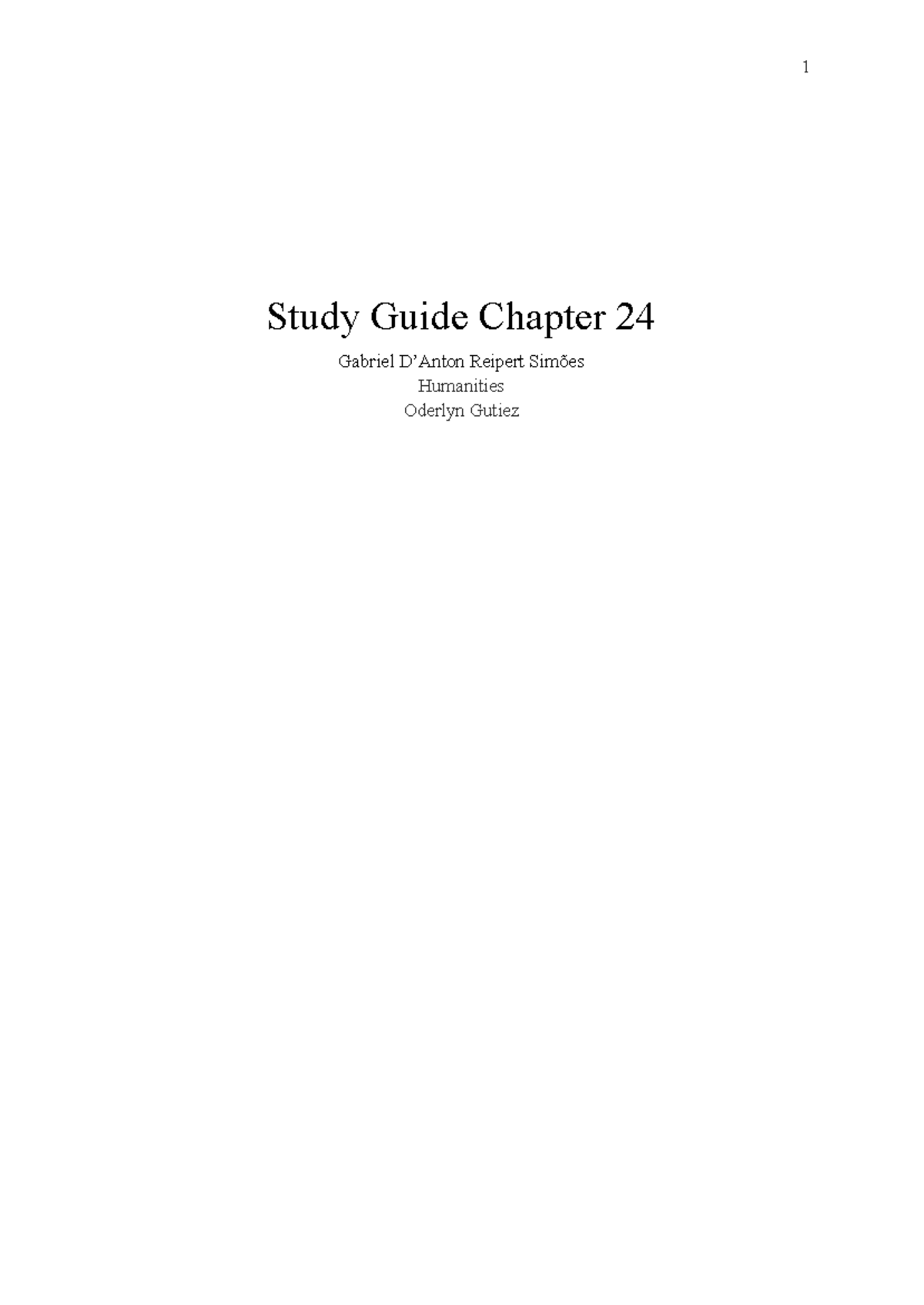 Study Guide Chapter 24 - Name them: Gay rights movement. 2- What did postmodernism intended to ...