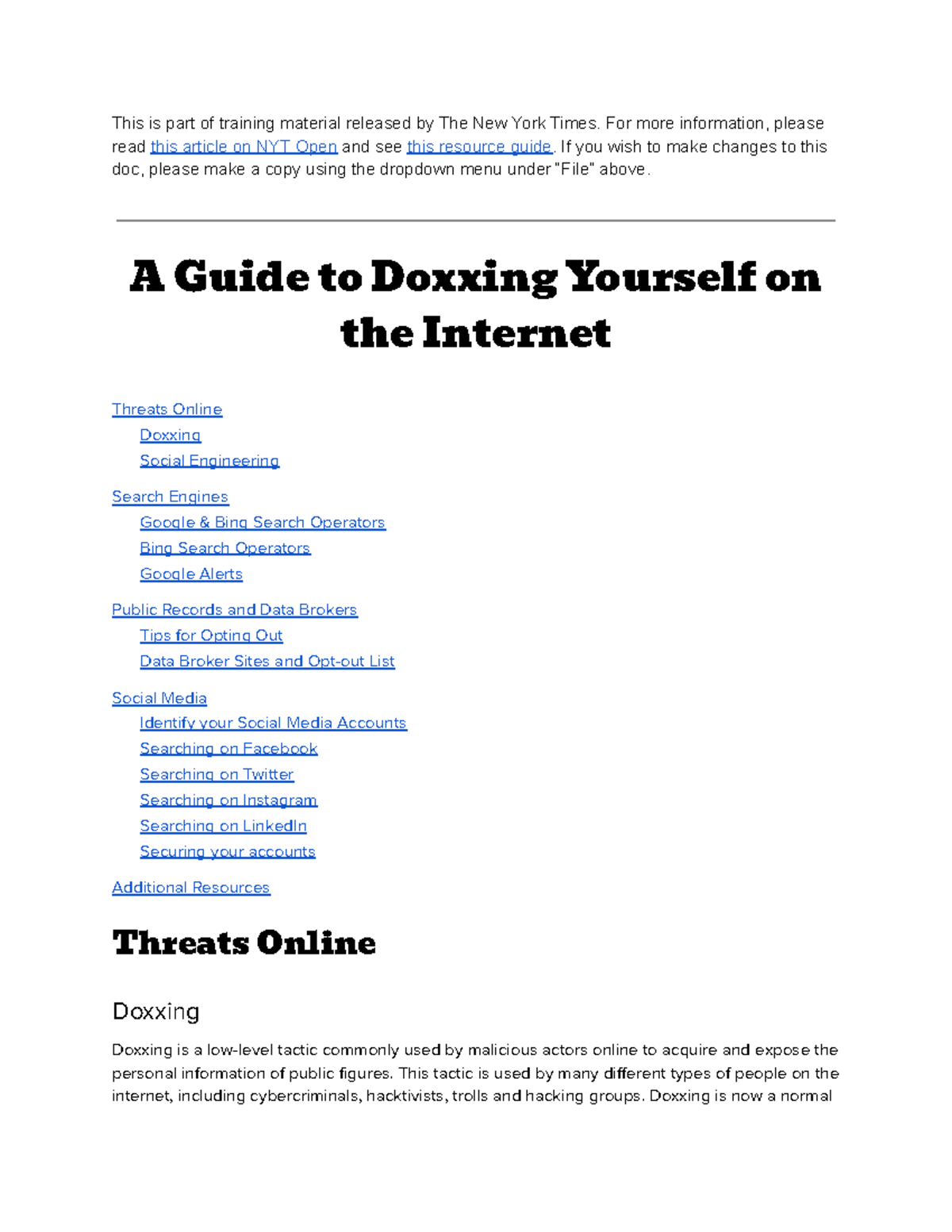 A Guide to Doxxing Yourself on the Internet - This is part of training ...