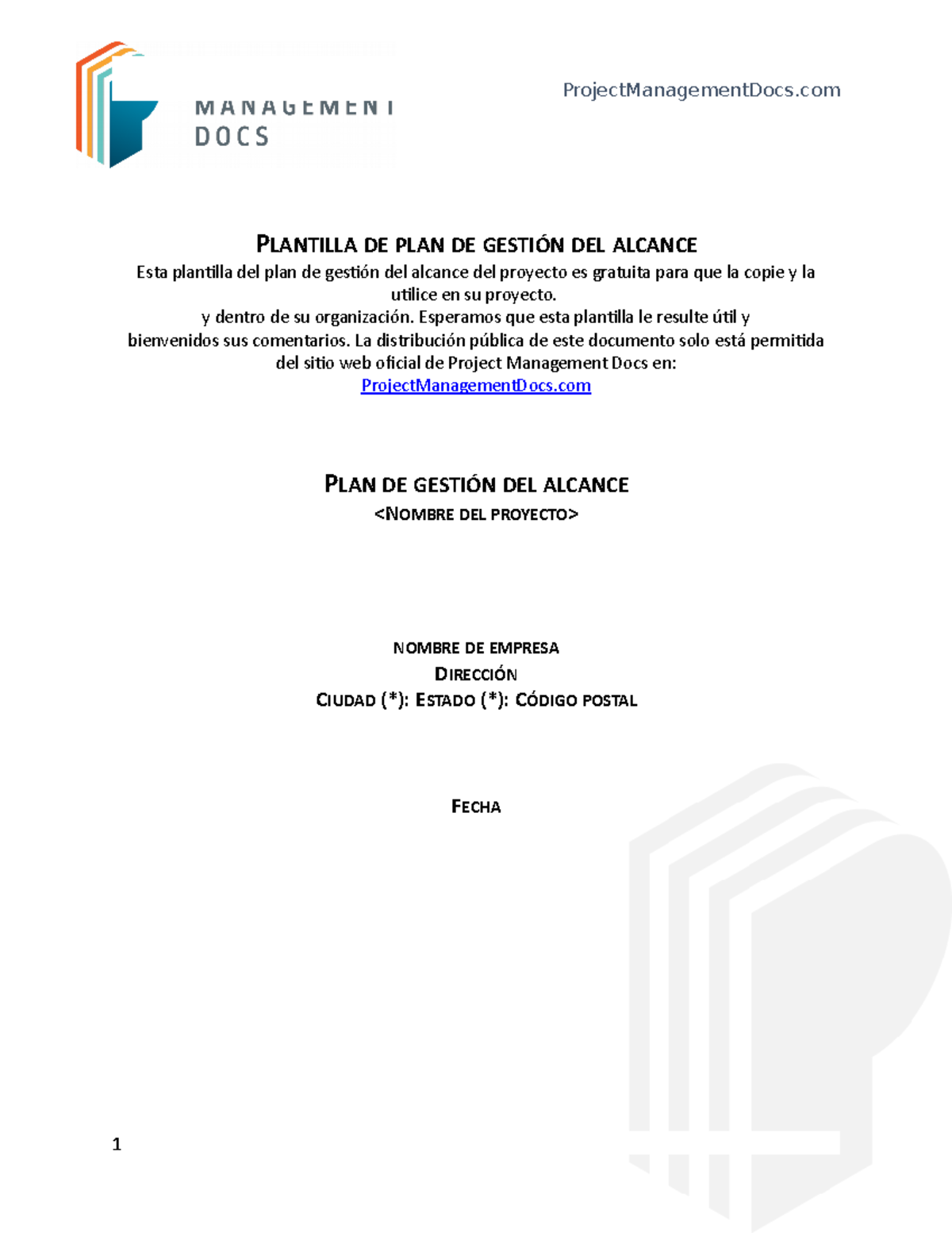 Scope-Management-Plan - PLANTILLA DE PLAN DE GESTIÓN DEL ALCANCE Esta ...
