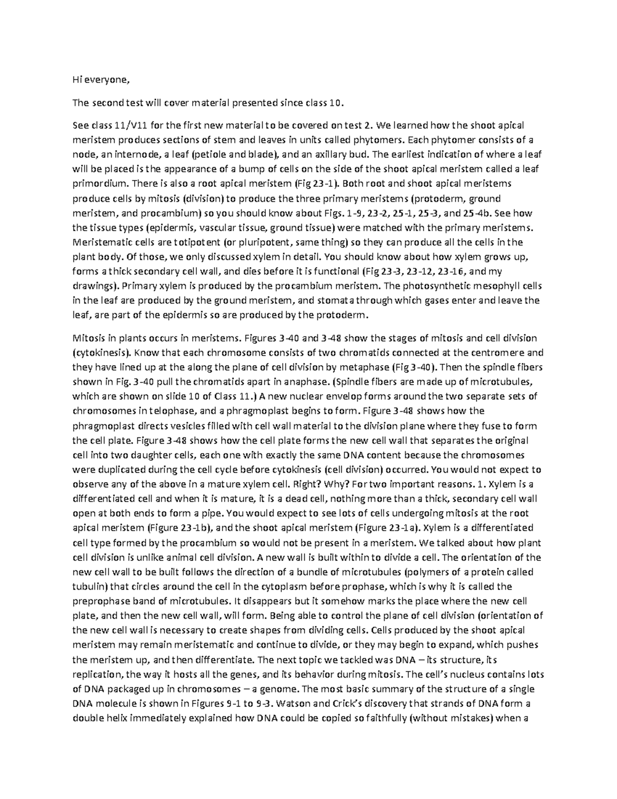 Study guide 2-1 - Hi everyone, The second test will cover material ...