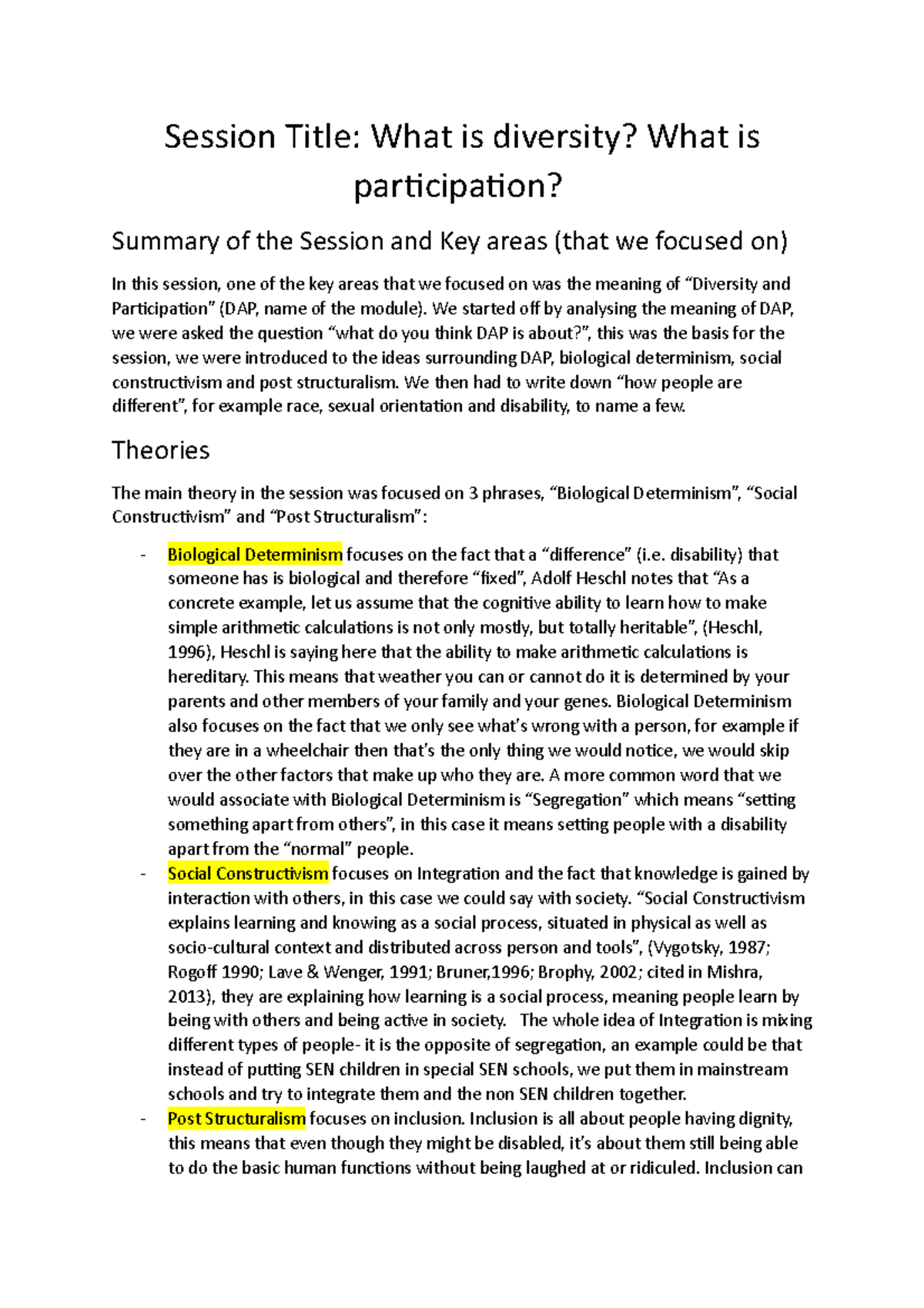 What is diversity? What is participation? - Session Title: What is ...