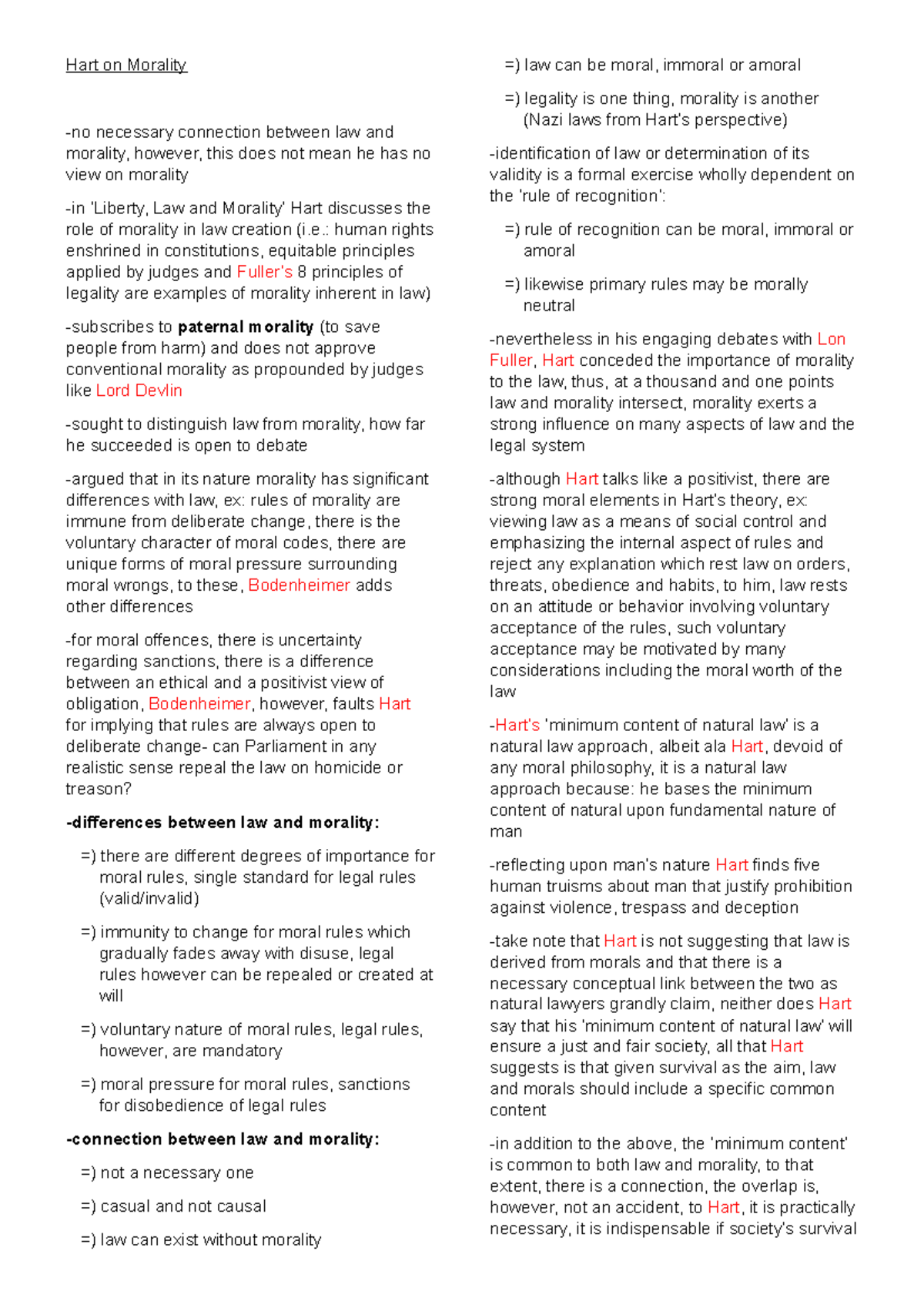 Chapter 3 and 4 (Hart on Morality, Law and Morality) - Hart on Morality ...