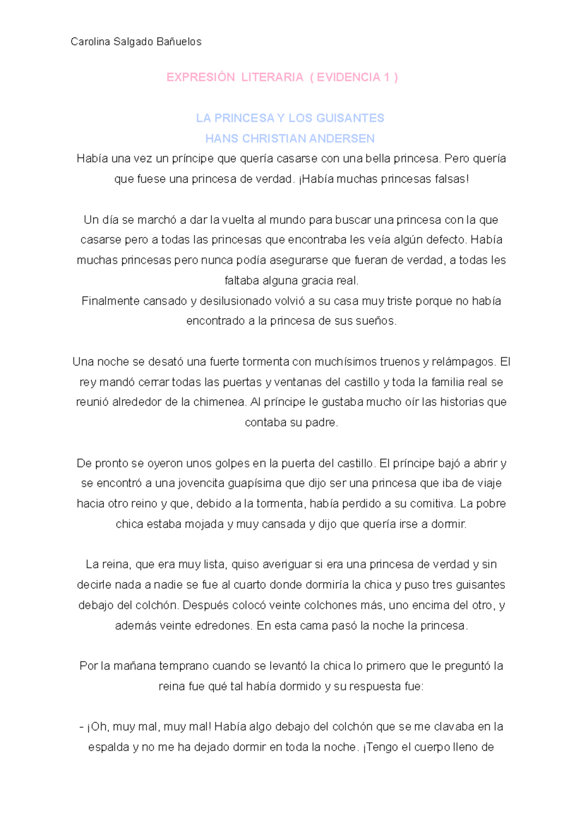 Expresión Literaria ( Evidencia 1 ) - EXPRESIÓN LITERARIA ( EVIDENCIA 1 ...