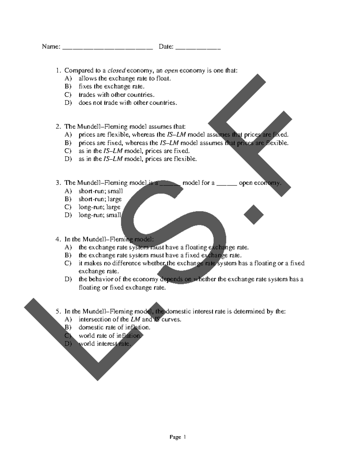 Intermediate Macro Testbanks - Name: __________________________ Date ...