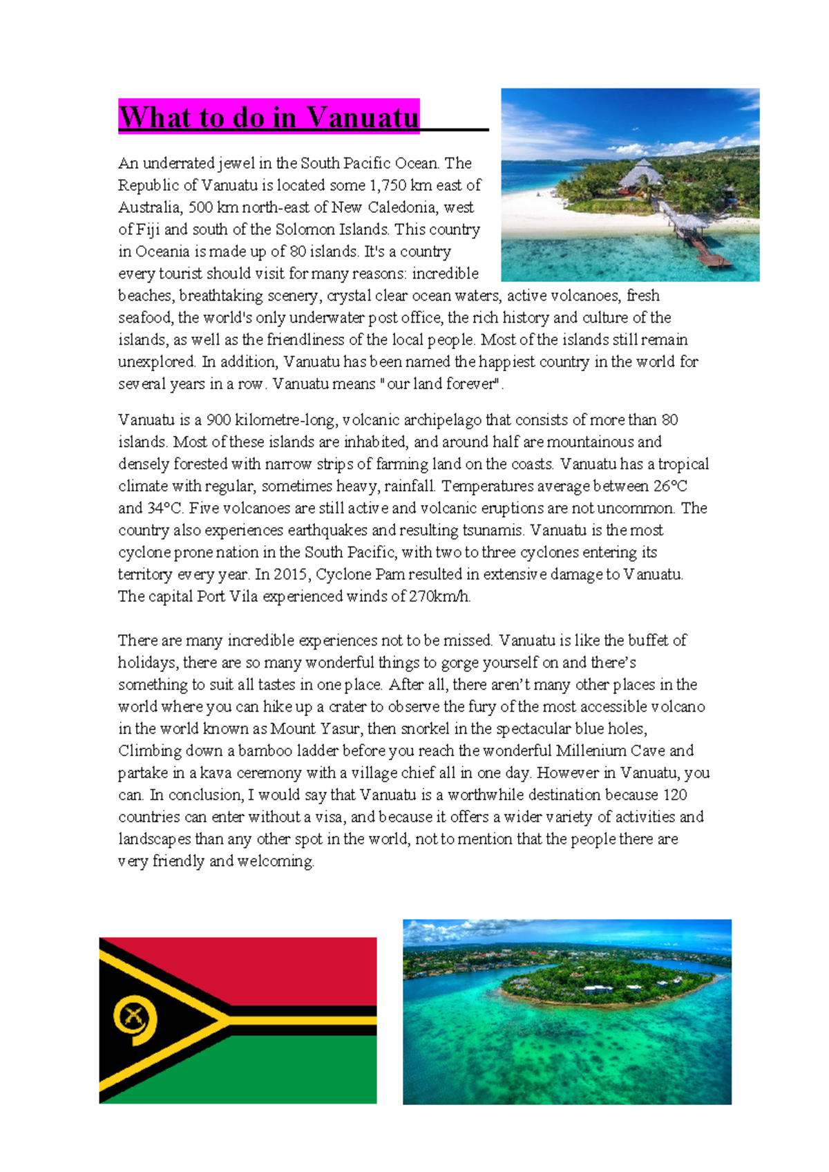 What to do in Vanuatu Cima Maria Agustina - What to do in Vanuatu An ...