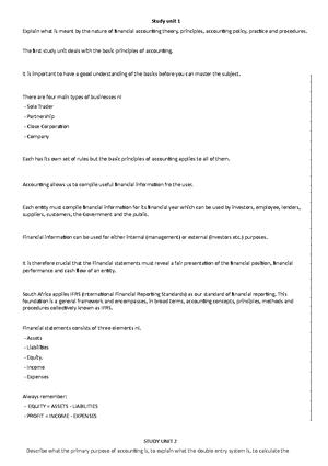 FAC1502 Accounting equation table - The table below presents a useful overview of the accounting ...