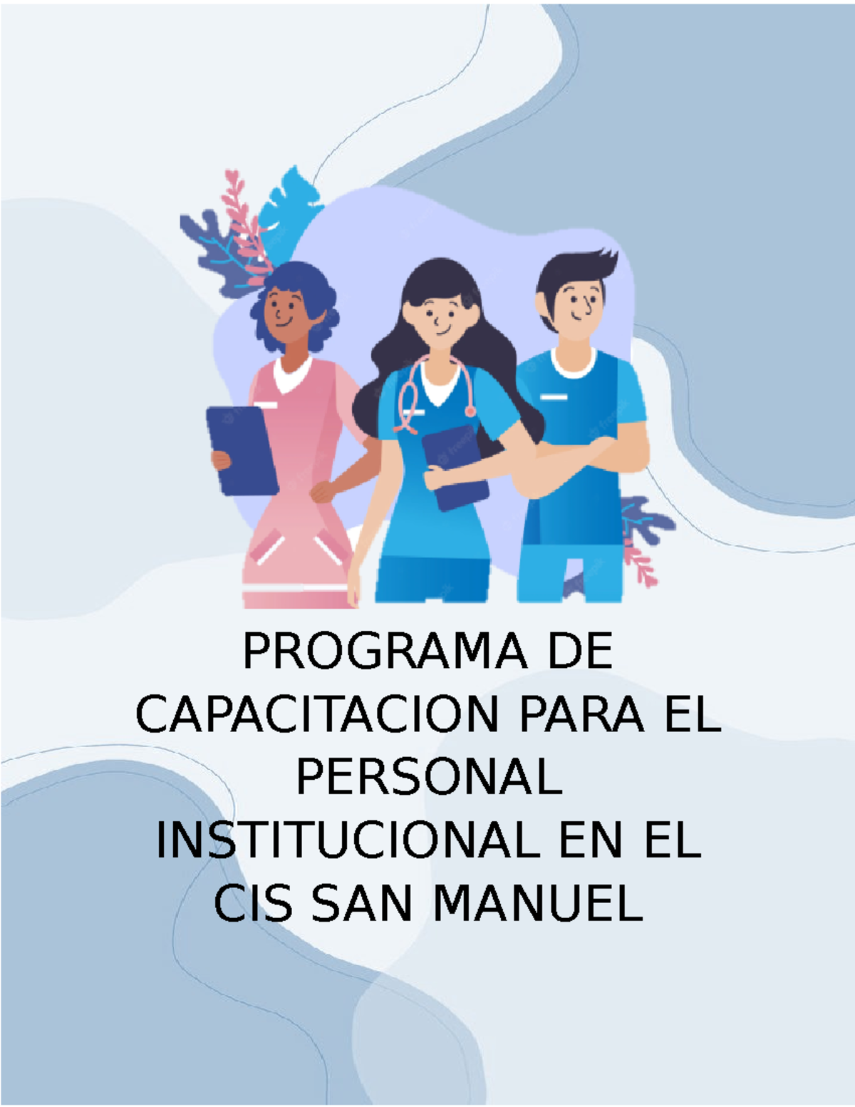 Programa DE Capacitacion PARA EL Personal Institucional - PROGRAMA DE CAPACITACION PARA EL ...