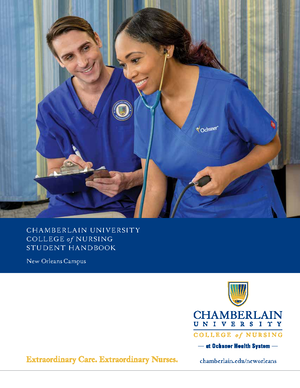 [Solved] The goal at Chamberlain University is indeed focused ...