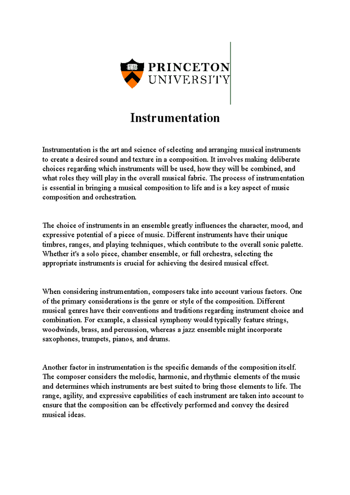 Instrumentation - Instrumentation Instrumentation is the art and ...