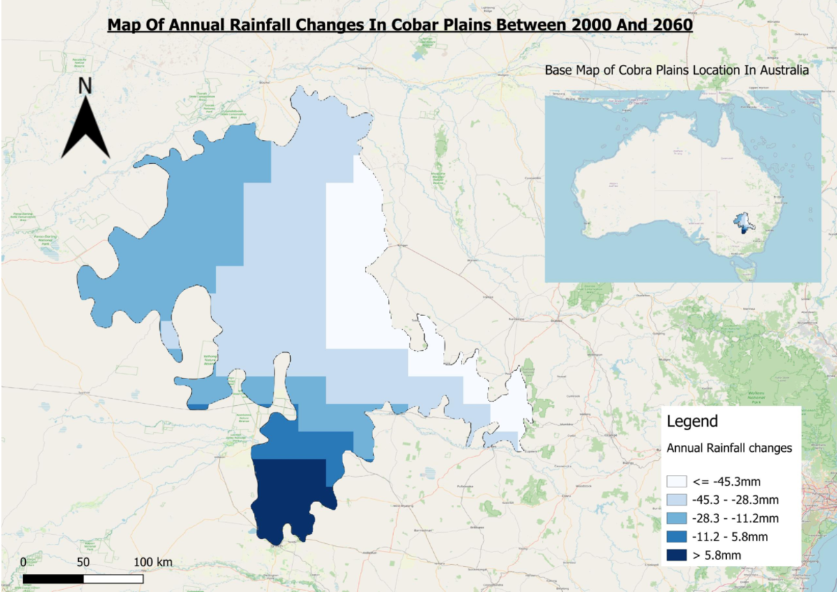 climate mapping report - Title Map analysis Map 1: Rainfall decrease ...