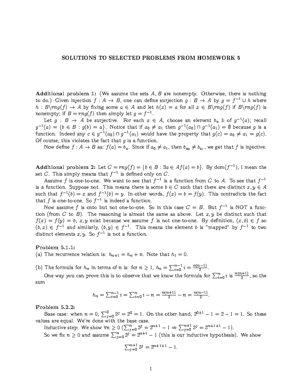 HW5Sol - hw questions with description - SOLUTIONS TO SELECTED PROBLEMS ...