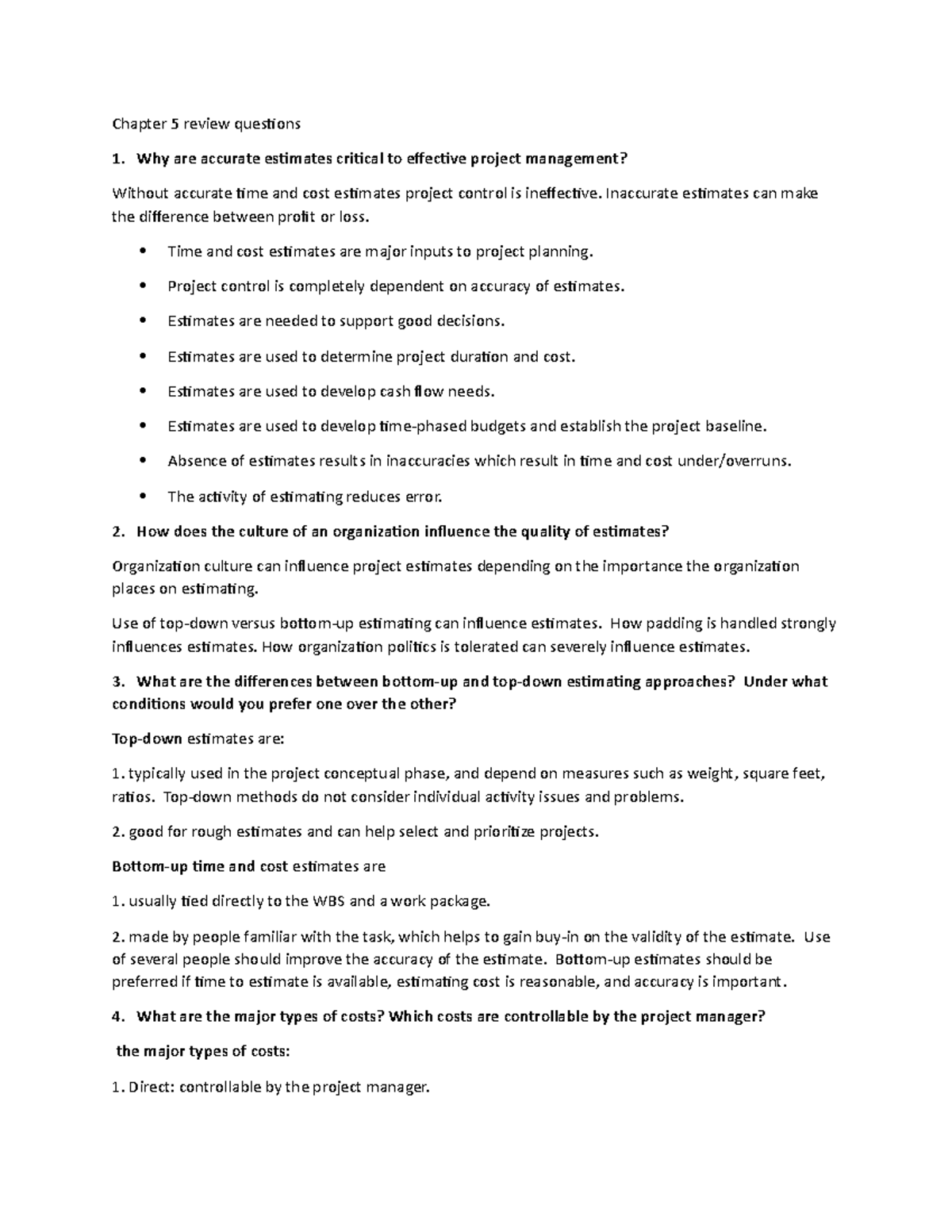 Chapter 5 review questions - Chapter 5 review questions 1. Why are ...