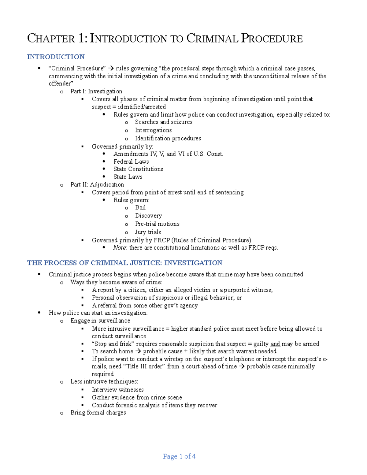 Assignment 1[a] Chapter 1 - CHAPTER 1: INTRODUCTION TO CRIMINAL ...
