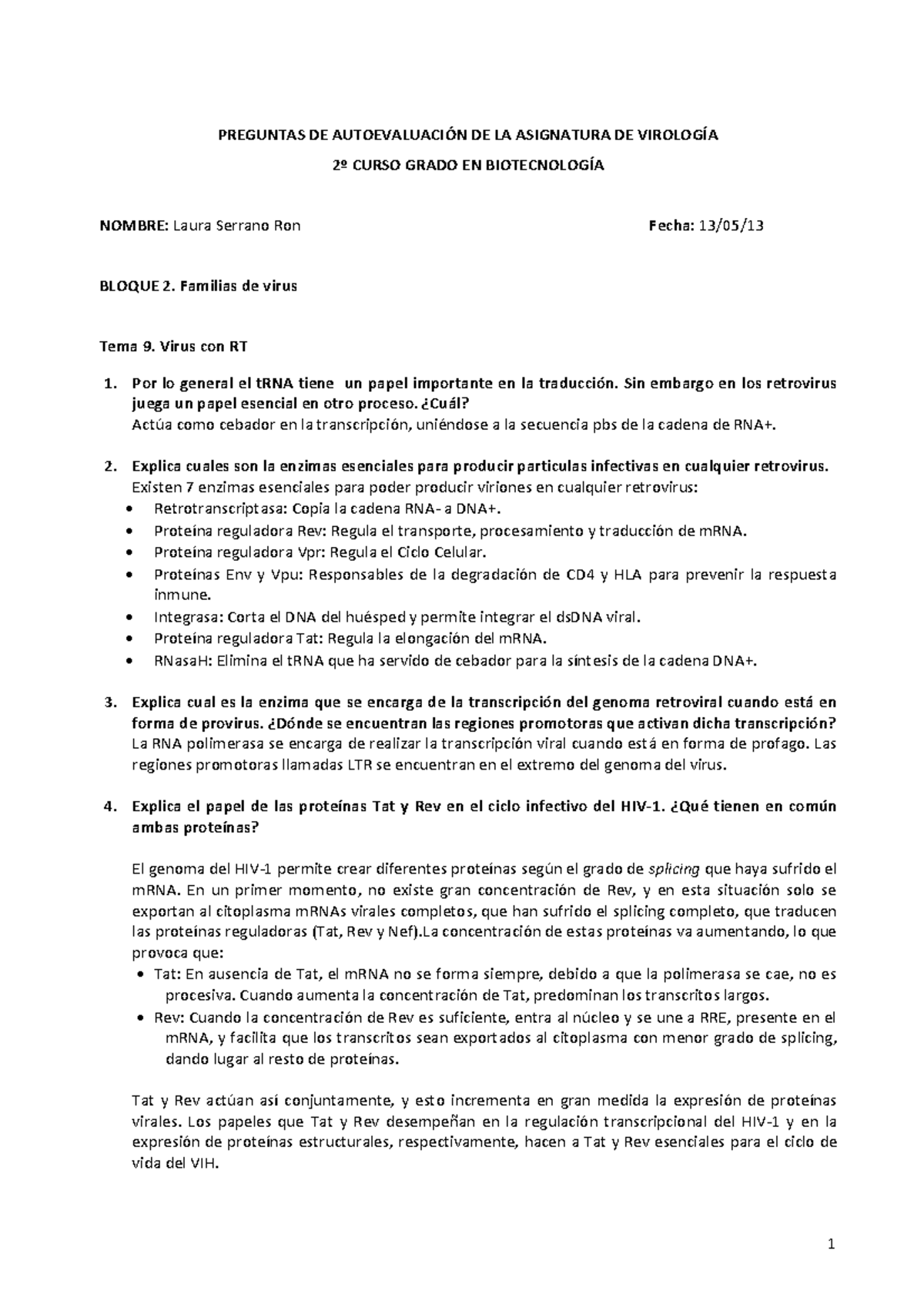 Autoevaluación Tema 9 Laura Serrano Ron - PREGUNTAS DE AUTOEVALUACIÓN ...