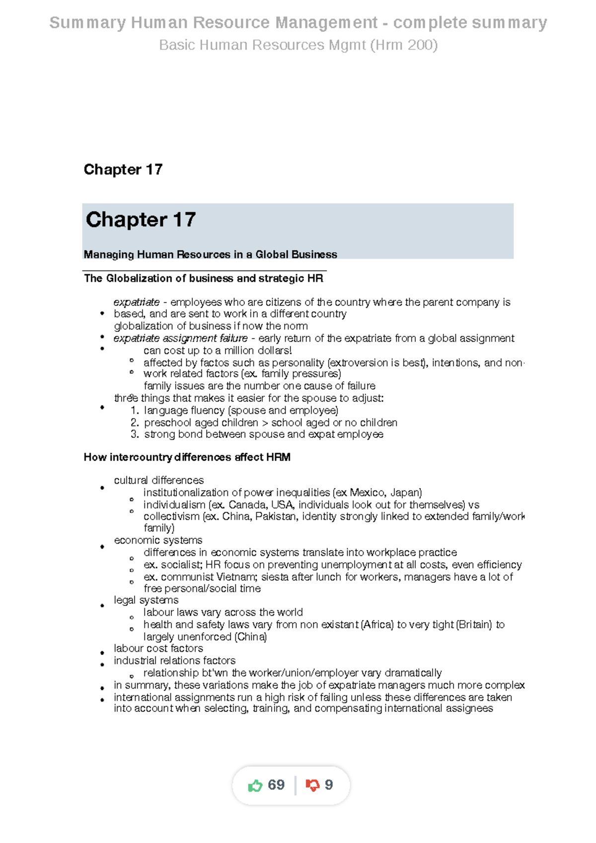 Summary-human-resource-management-complete-summary compress - Summary Human Resource Management ...