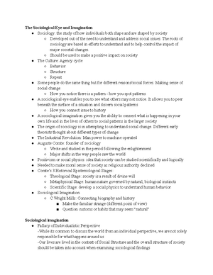 Exam 2- Marcus Venable (Sociology ) - SOCL 2001 - Studocu
