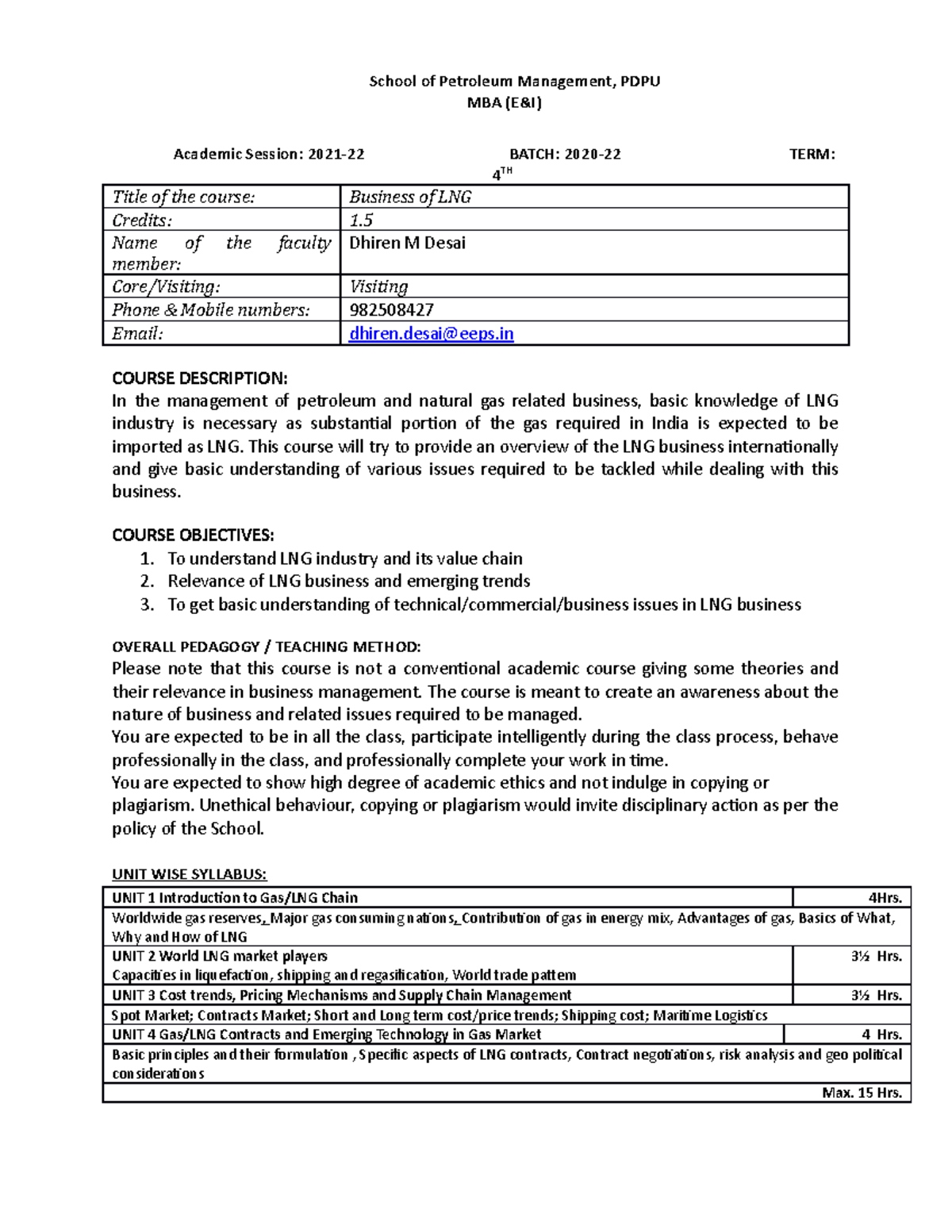 BLNG (DD) Detailed Course Outline Format 12 Sessions - School of ...