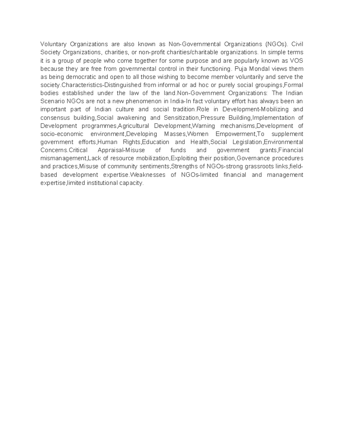 Voluntary Organizations - Civil Society Organizations, charities, or ...