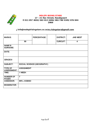 Humansdorp TOPO - Map for mapwork practice - 2629DB Ermelo 9 10 6 7 8 3 ...