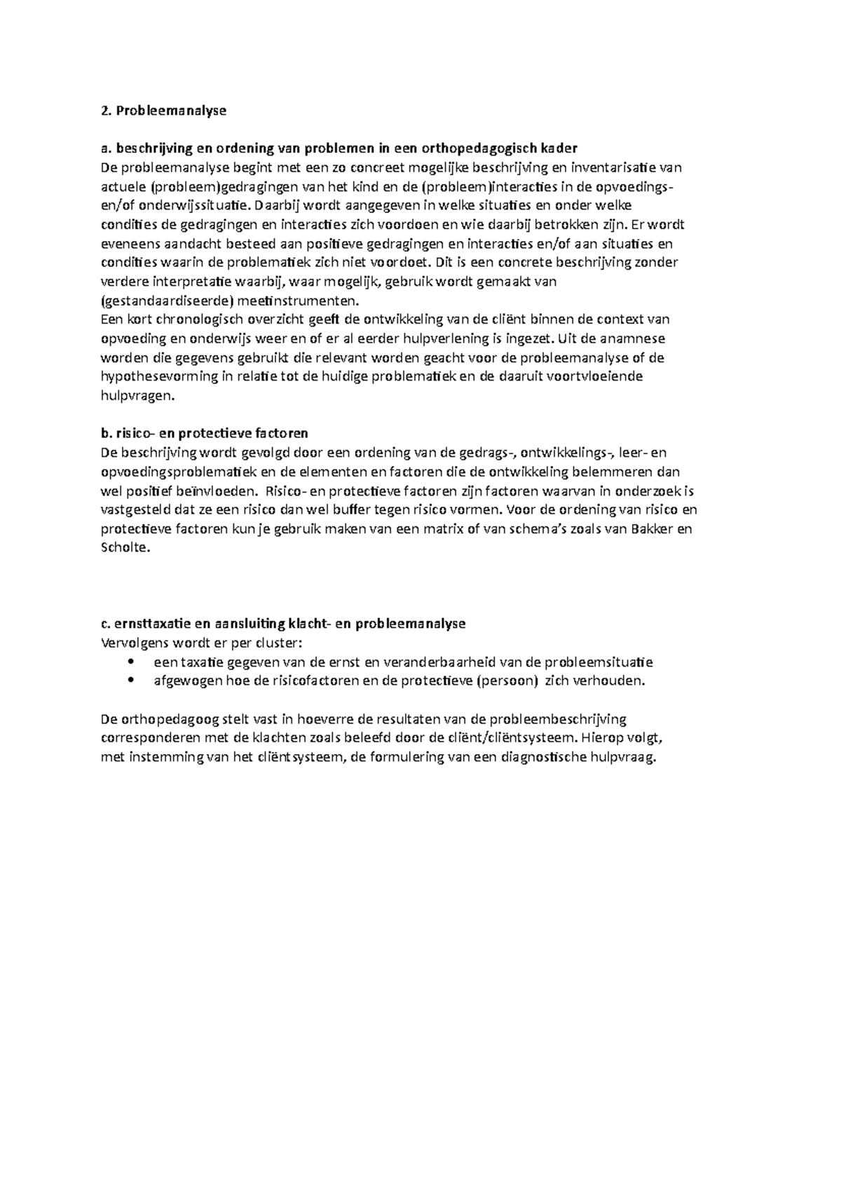 Aanwijzingen NVO bij formulering probleemanalyse - 2. Probleemanalyse a ...
