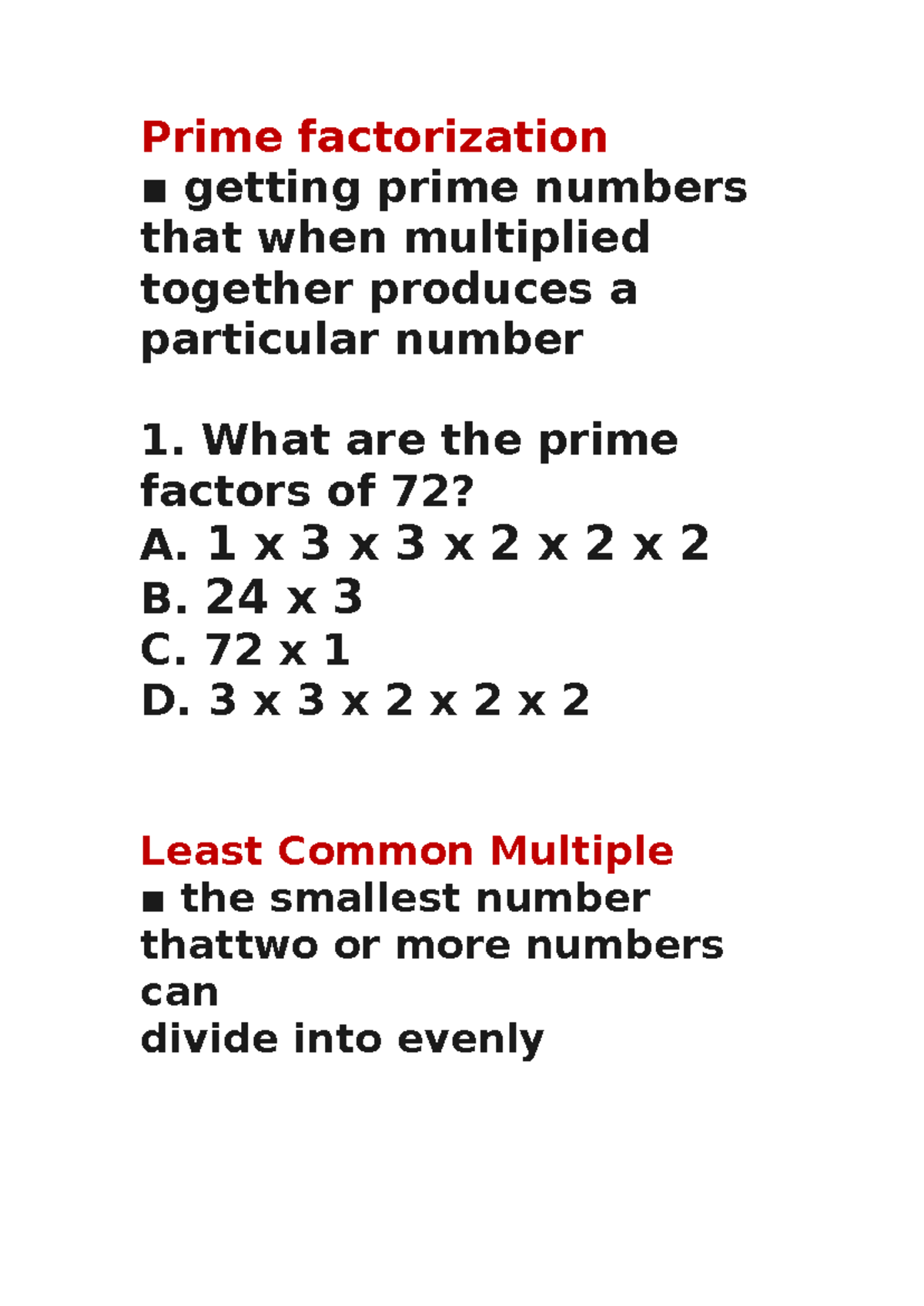 Prime factorization - math - education - Prime factorization getting ...