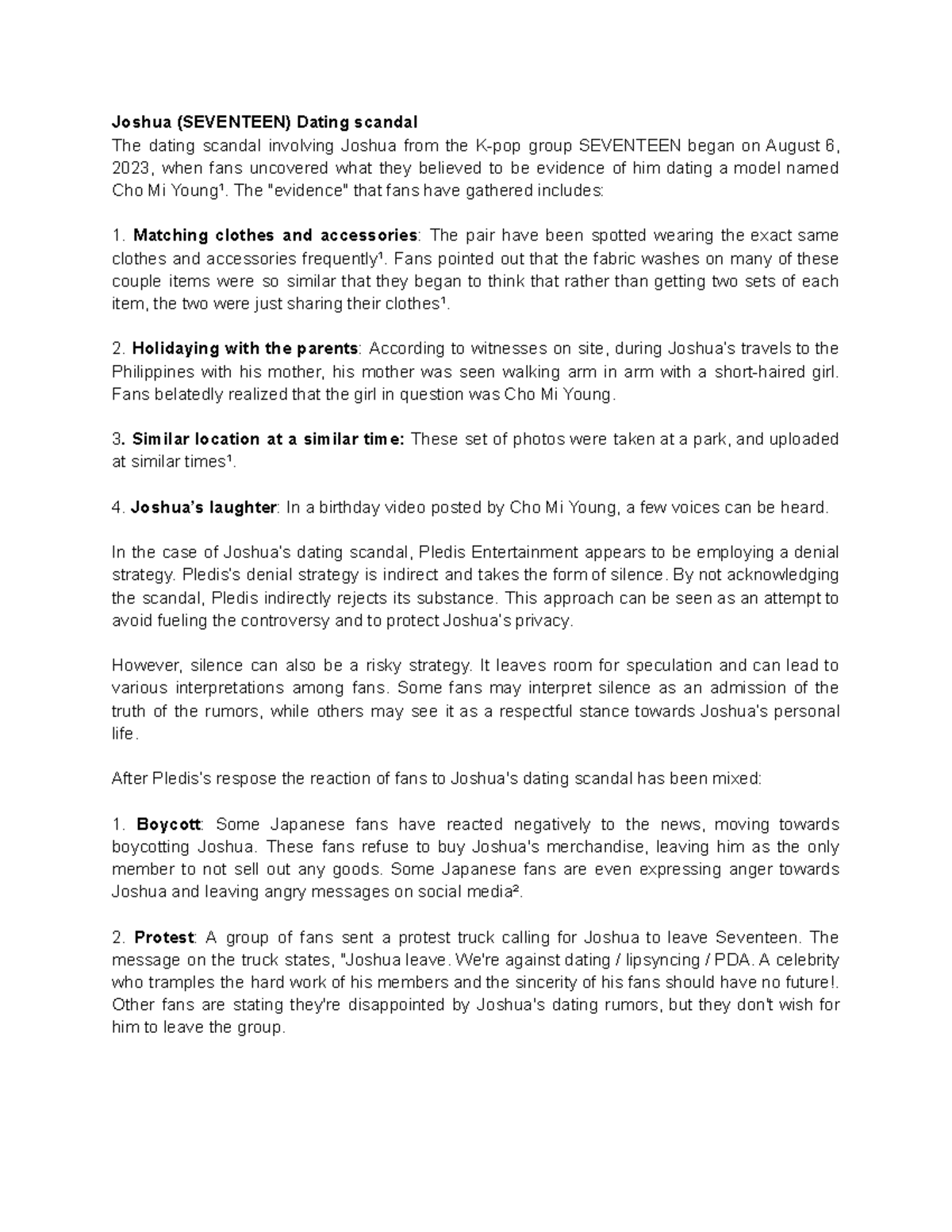 communication crisis management Apologia theory - Joshua (SEVENTEEN ...