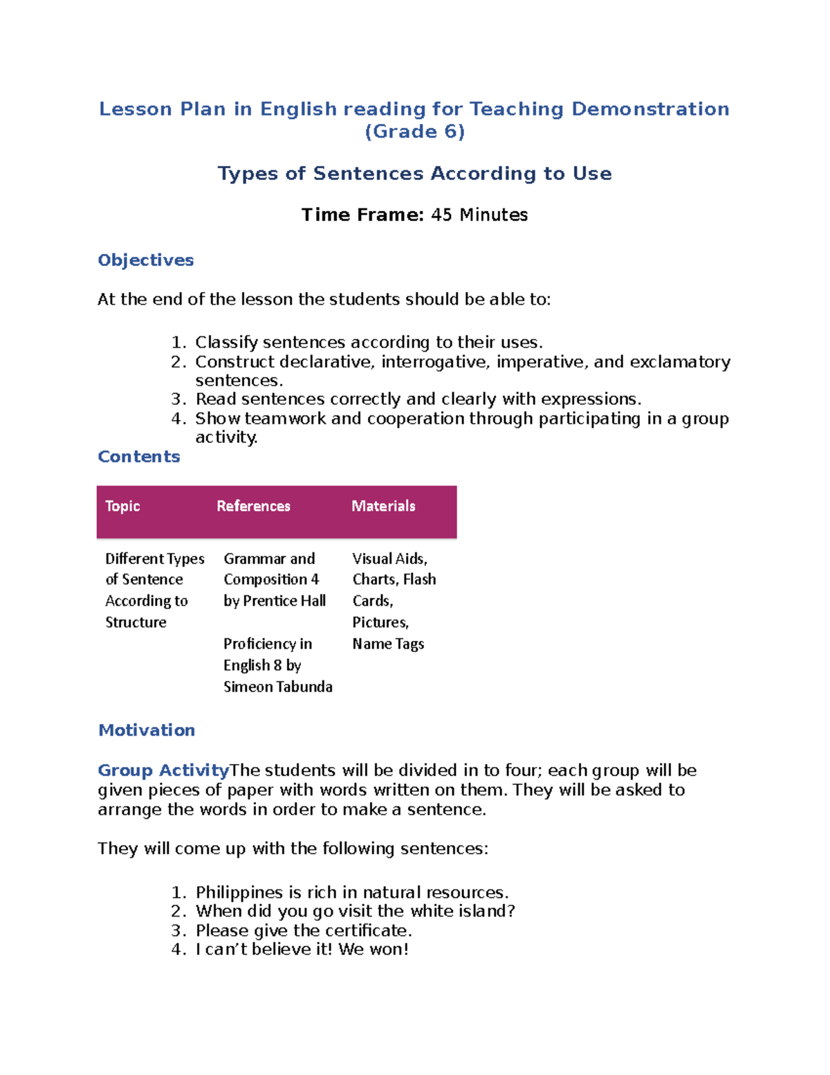 G-6 - N9vgiijb - Lesson Plan in English reading for Teaching ...