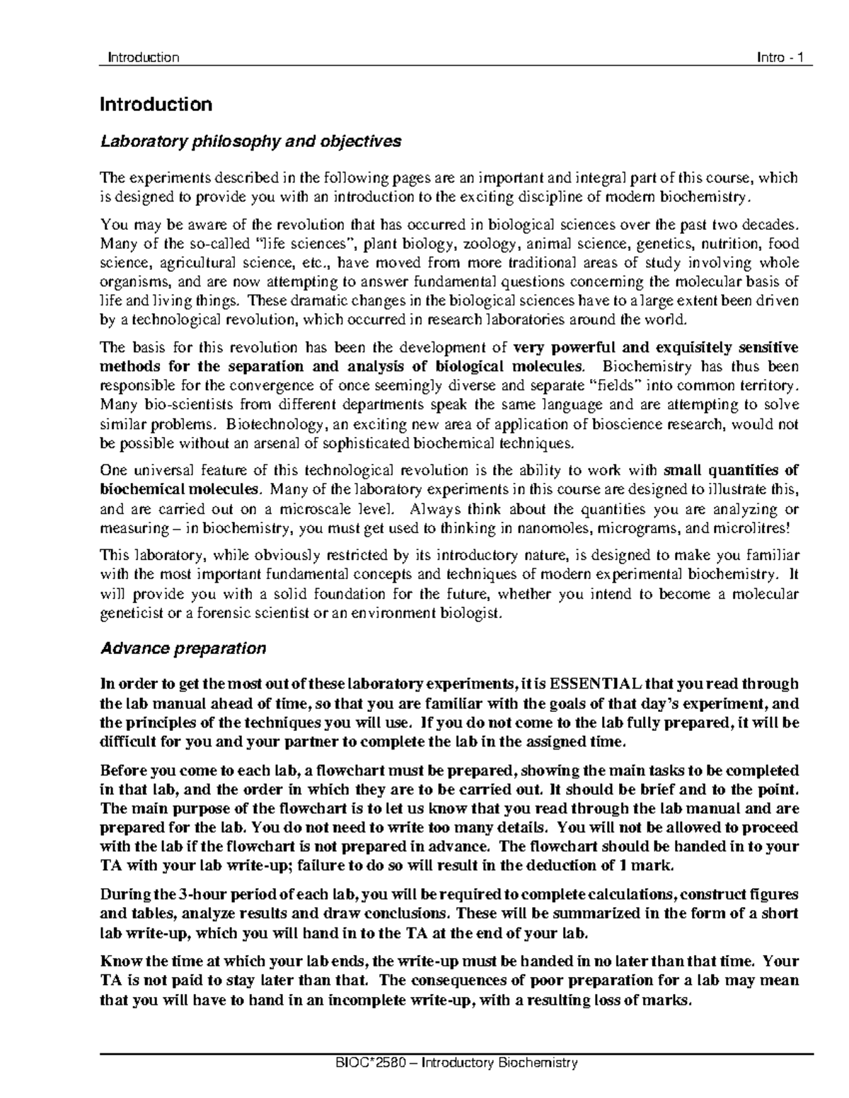 Intro F'23 - Introduction Intro - 1 Introduction Laboratory philosophy ...