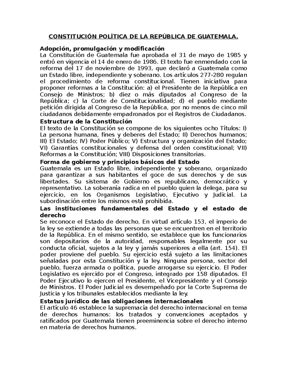 Constitución Política DE LA República DE Guatemala 5 - CONSTITUCIÓN POLÍTICA DE LA REPÚBLICA DE ...