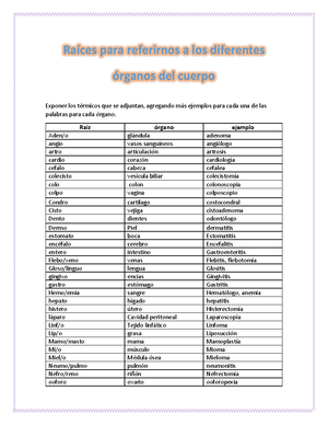 Palabras con raíces griegas y latinas - Palabra en leRaíz latinaRaíz ...