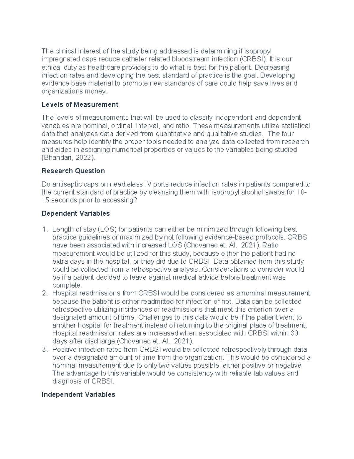 9 - jkhfjdh - The clinical interest of the study being addressed is ...