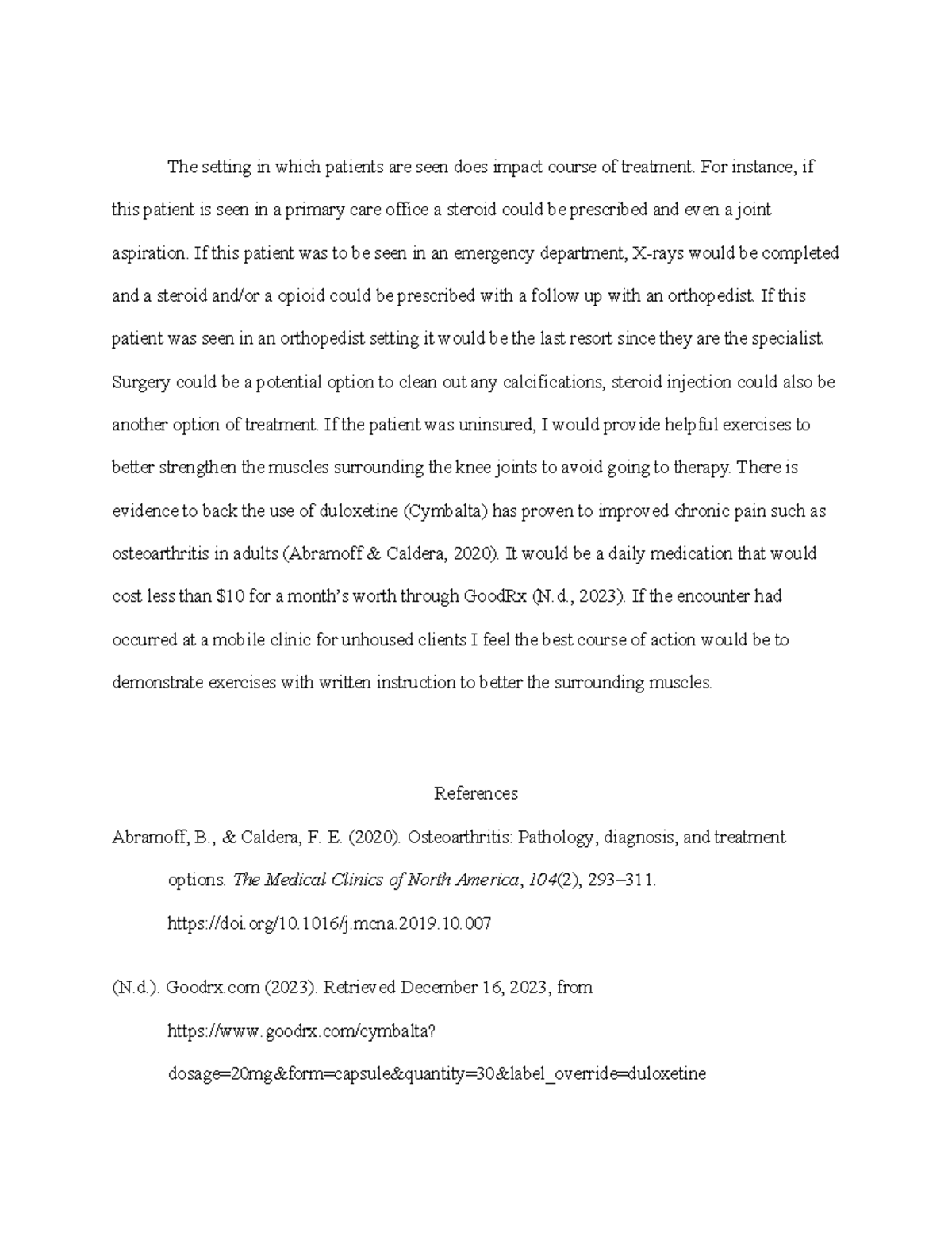 Week #7 ihuman reflection - The setting in which patients are seen does ...